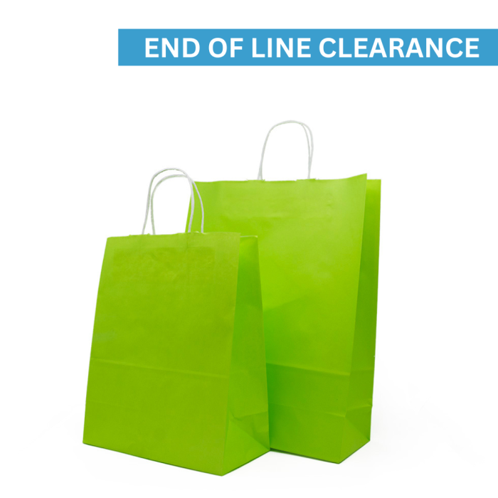 Irish Packaging Supplier - Branded Packaging Low Cost Paper Bags - Lime ...